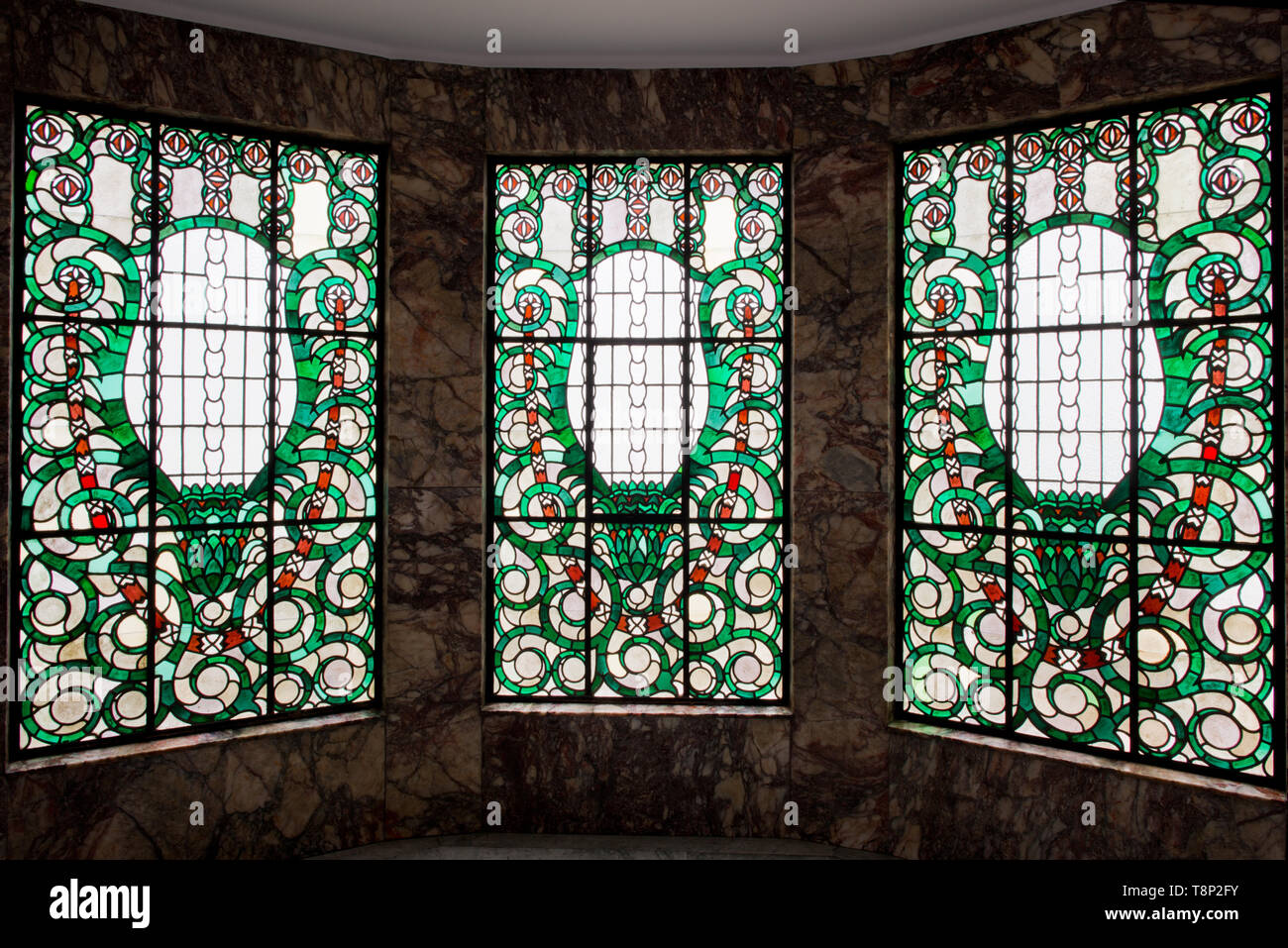 Stained-glass windows in historic 19th century Viennese houses, Vienna ...