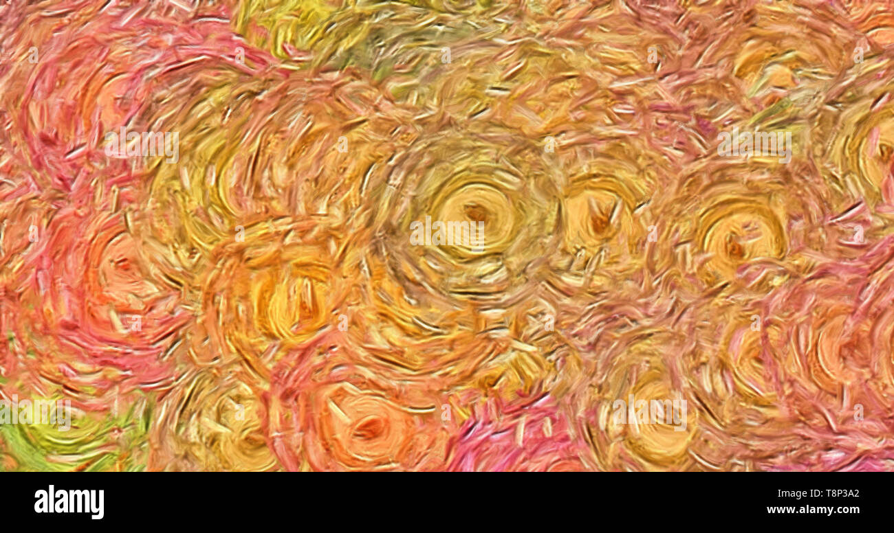 Abstract impressionism painting in Vincent Van Gogh style imitation ...