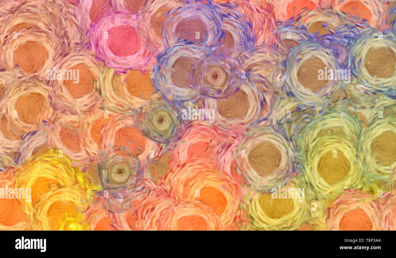 Abstract impressionism painting in Vincent Van Gogh style imitation ...