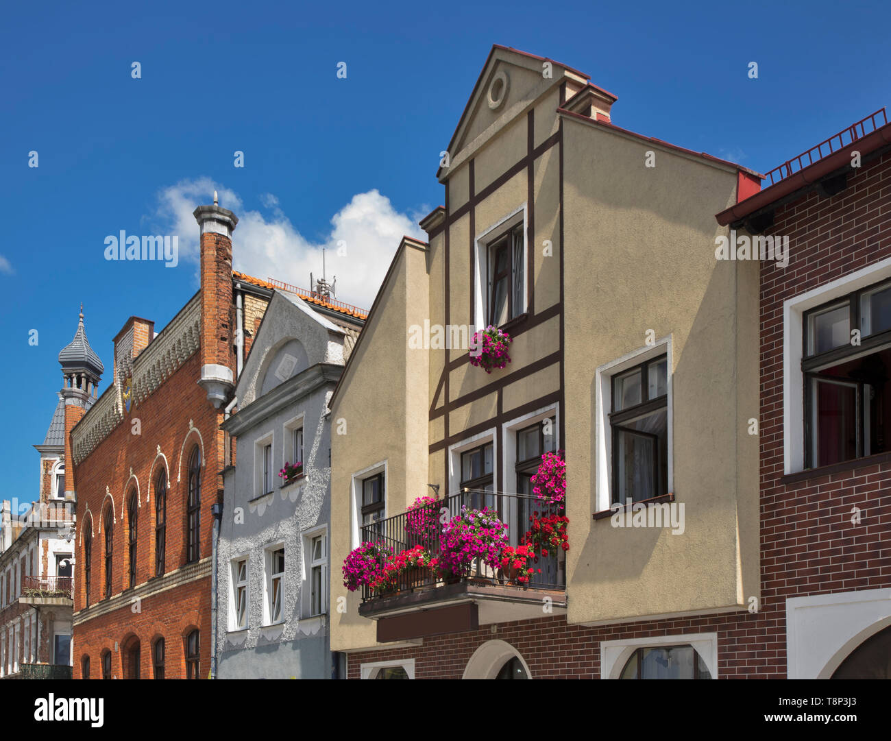 puck, poland, market, square, townhouse, hall, houses, architecture ...