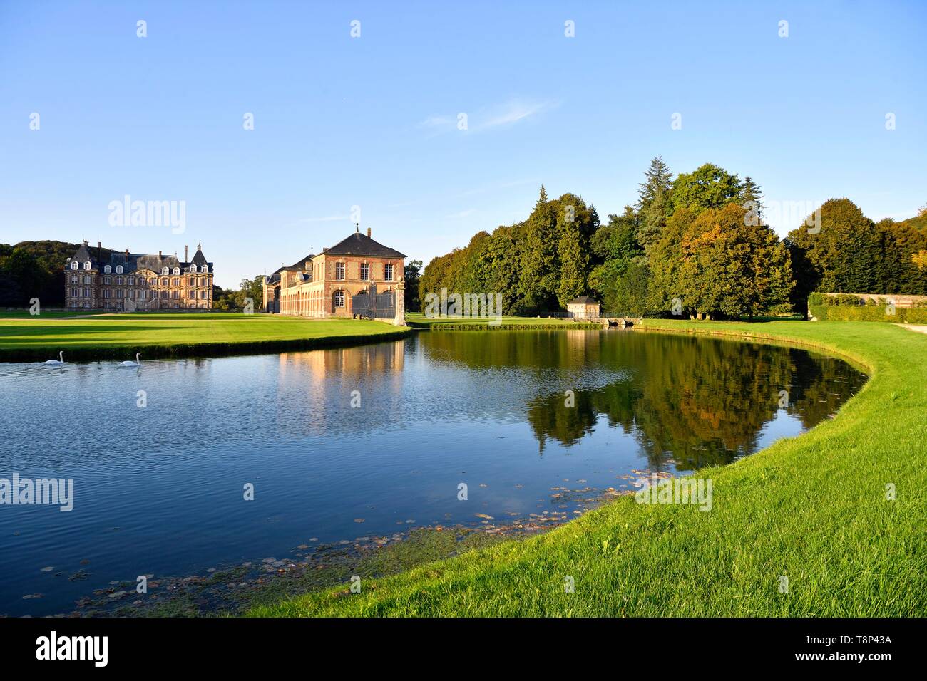 France, Seine Maritime, Pays de Caux, Cany Barville, the Cany castle ...