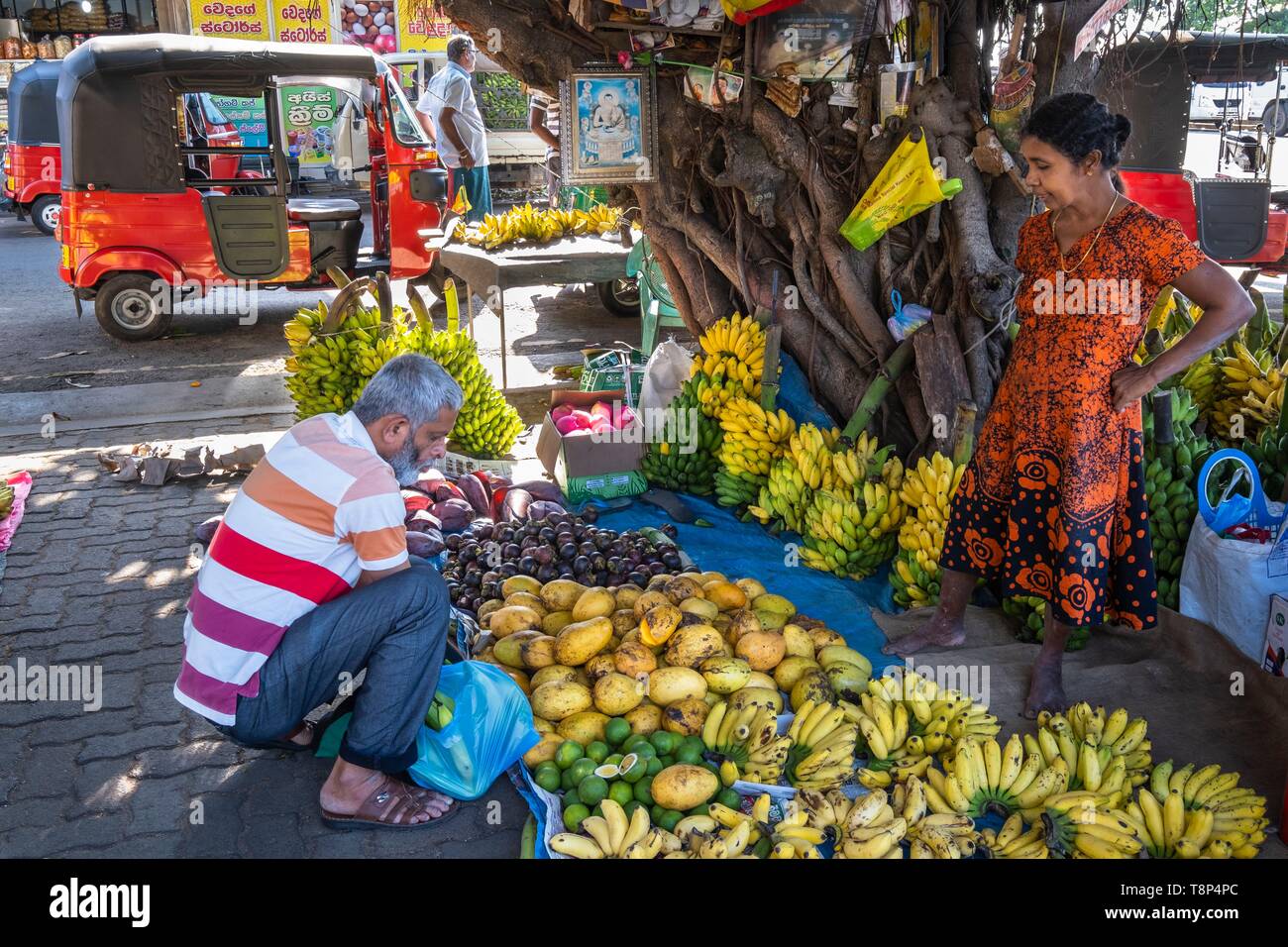 Sri Lanka, Southern province, Matara, fruit and vegetables market Stock ...