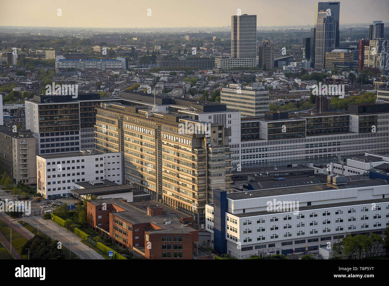 View from the observation tower Euromast in Rotterdam, Netherlands, May ...