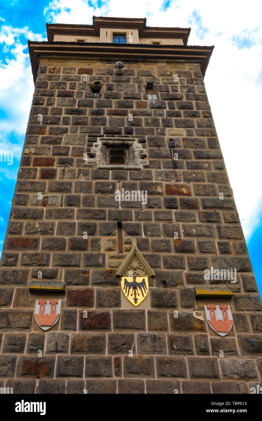Close-up view of the Würzburger Tor, aka Galgentor (Gallows Gate) in ...