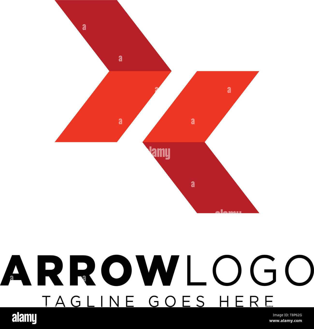 red arrow direction logo design template vector illustration - vector ...