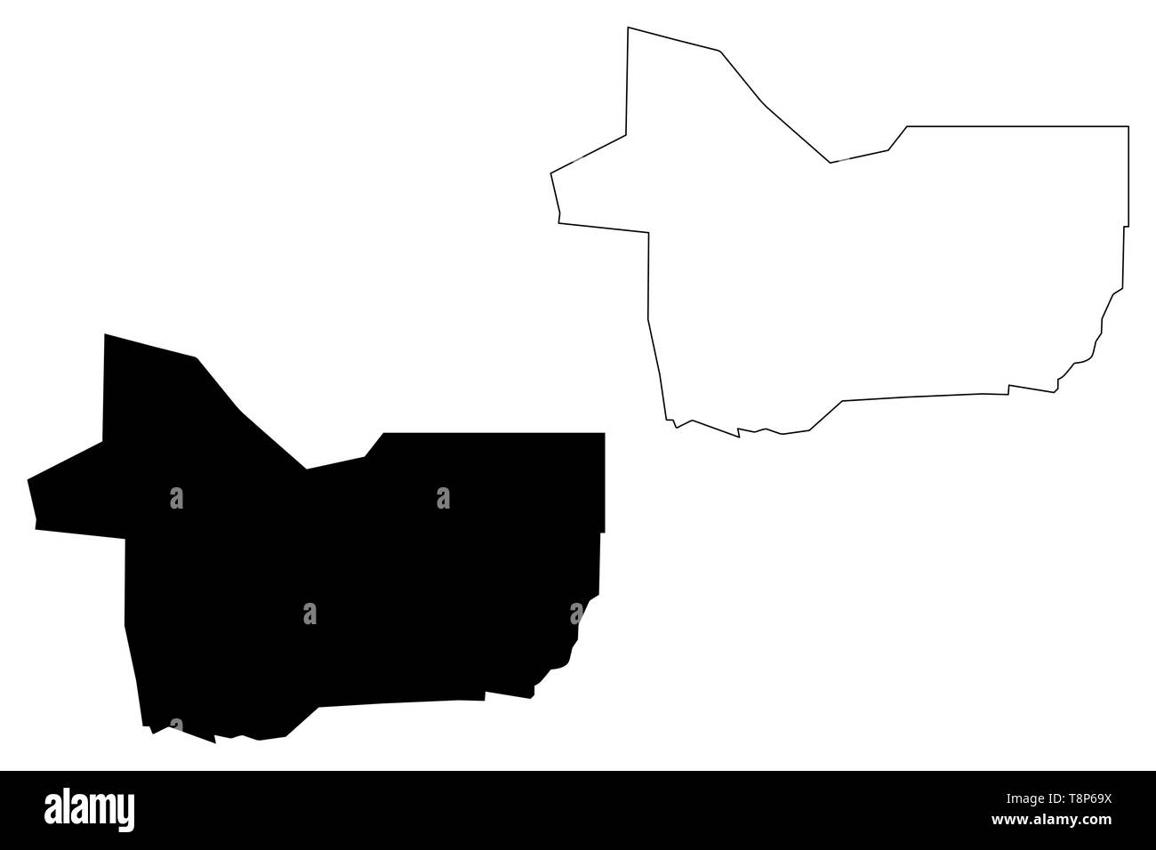 Gao Region (Regions of Mali, Republic of Mali) map vector illustration ...