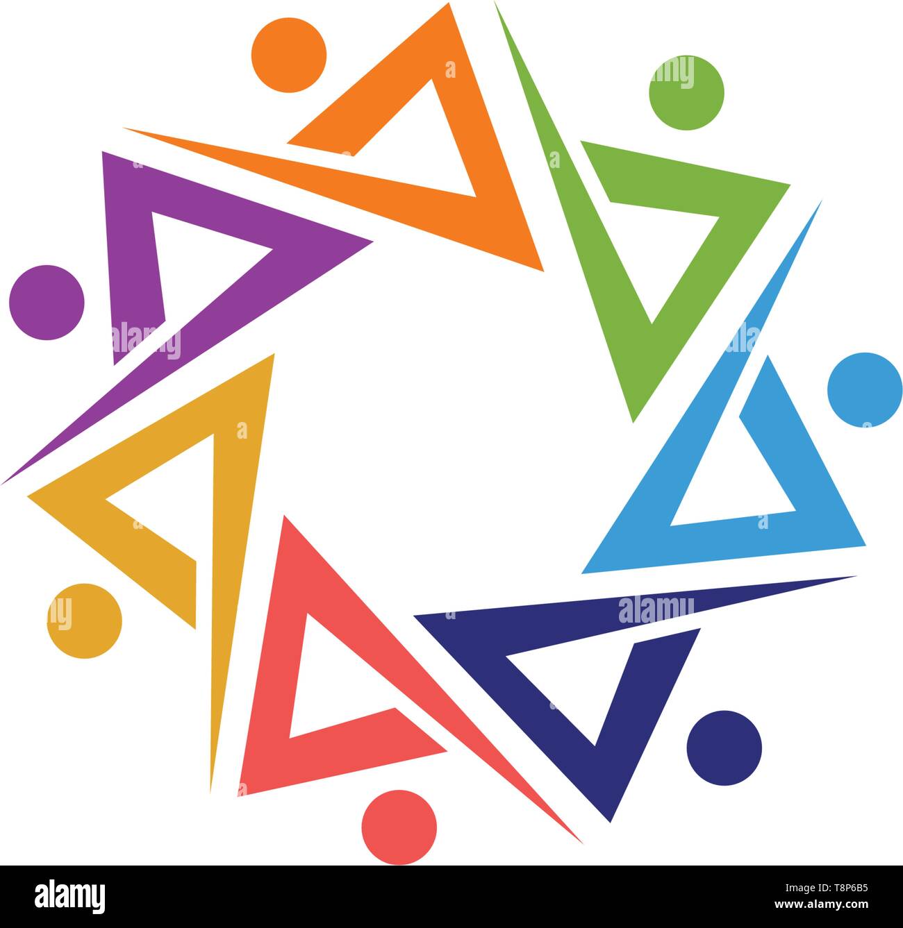 community group logo design template vector illustration icon element ...