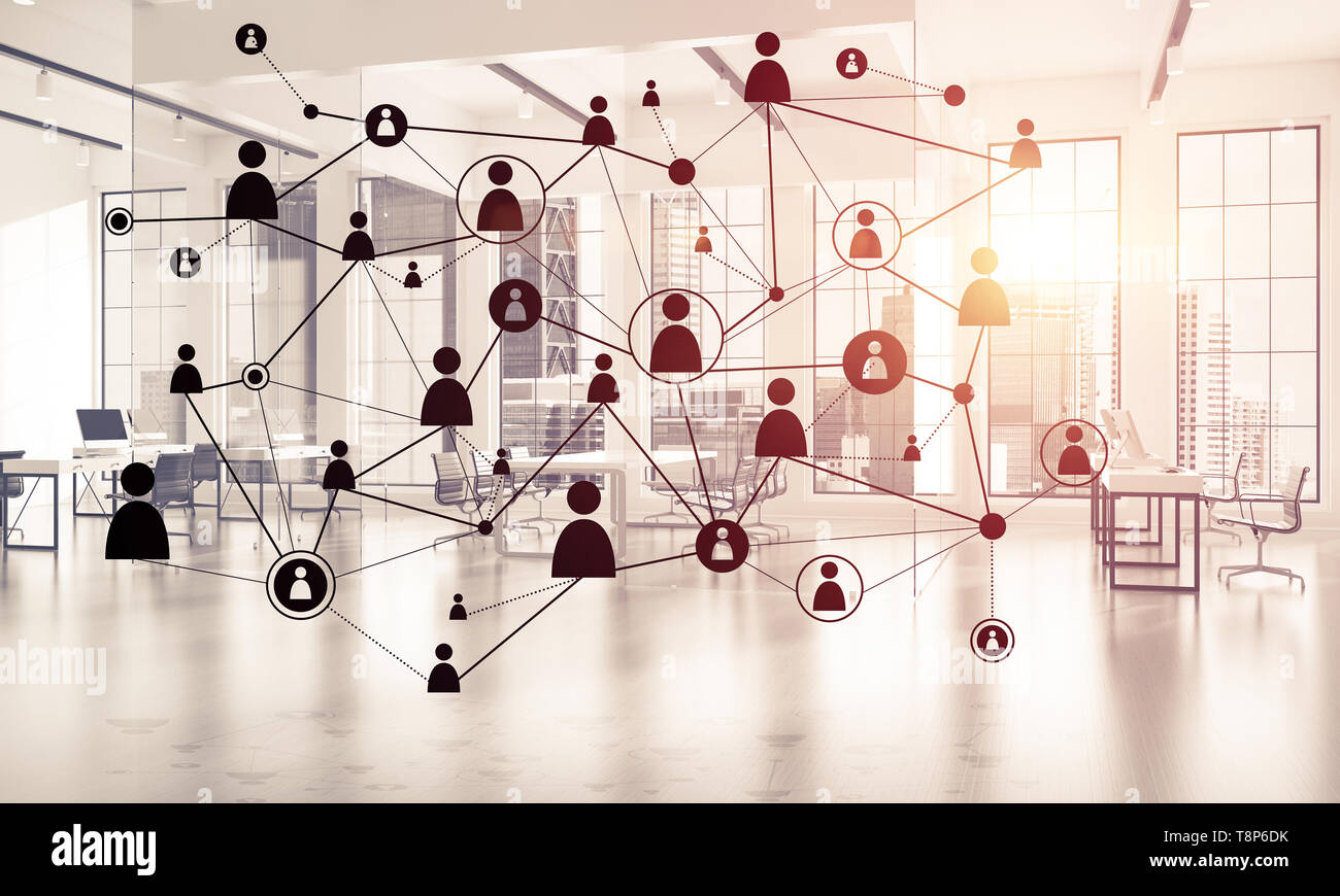 Networking and wireless connection as concept for effective modern ...