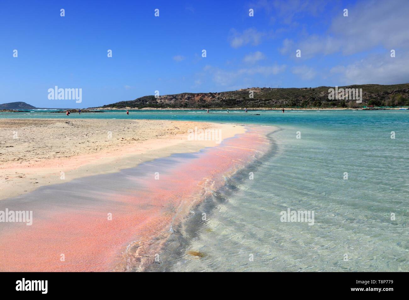 Pink sand beach of Elafonisi - Crete Island, Greece Stock Photo - Alamy