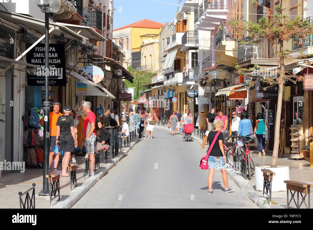 Shopping street in chania crete hi-res stock photography and images - Alamy