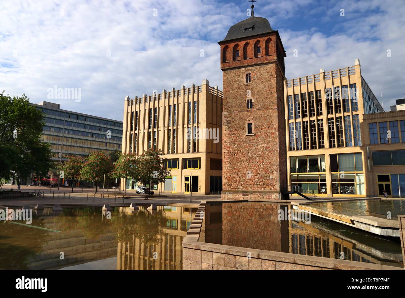 Chemnitz city in Germany (State of Saxony). Red Tower, part of former ...