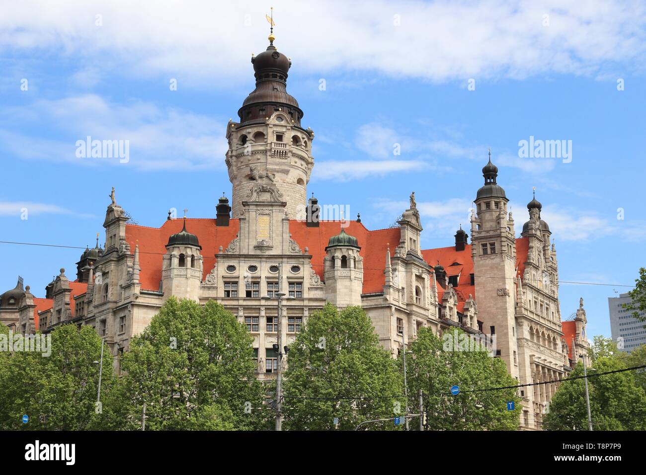 Leipzig city in Germany (State of Sachsen). New City Hall (Neues ...