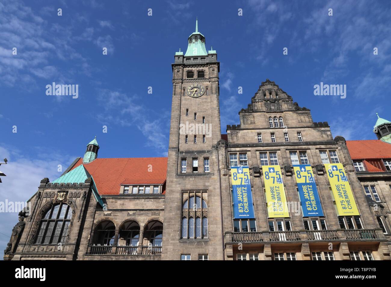 CHEMNITZ, GERMANY - MAY 9, 2018: New Town Hall (Neues Rathaus) in ...