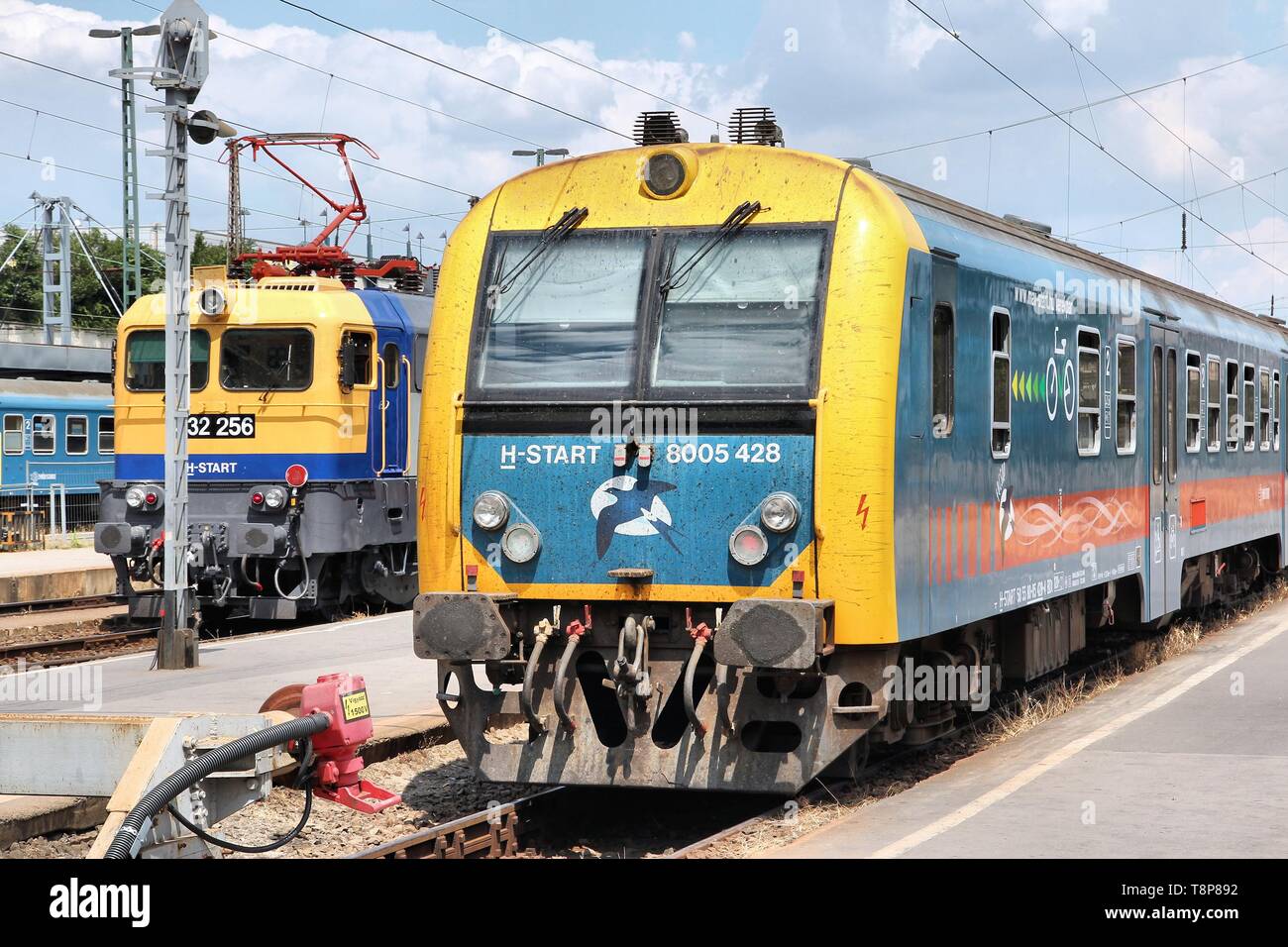 BUDAPEST, HUNGARY - JUNE 19, 2014: Hungarian state railways MAV ...