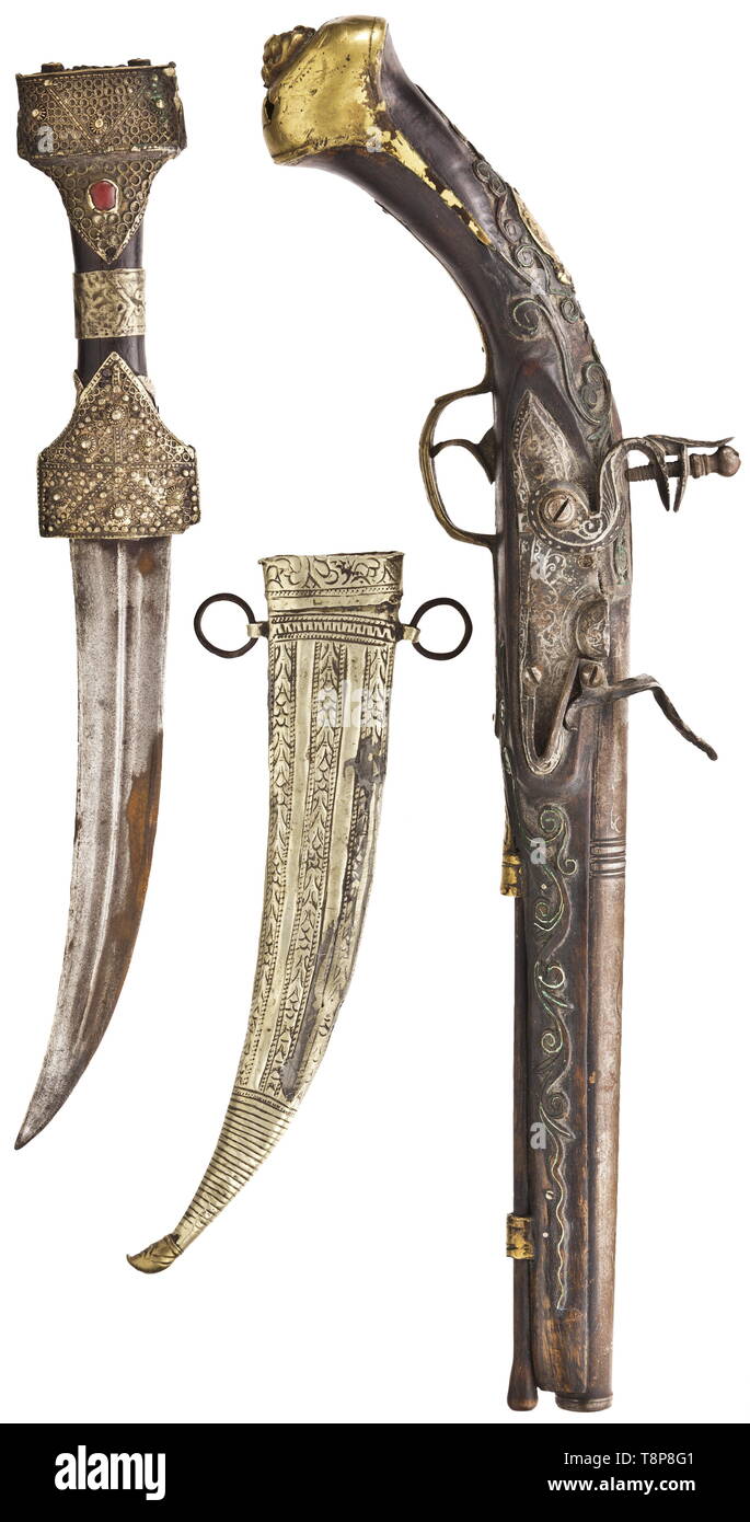 Small arms, pistols, flintlock pistol, Ottoman Empire, Balkan Turkish ...