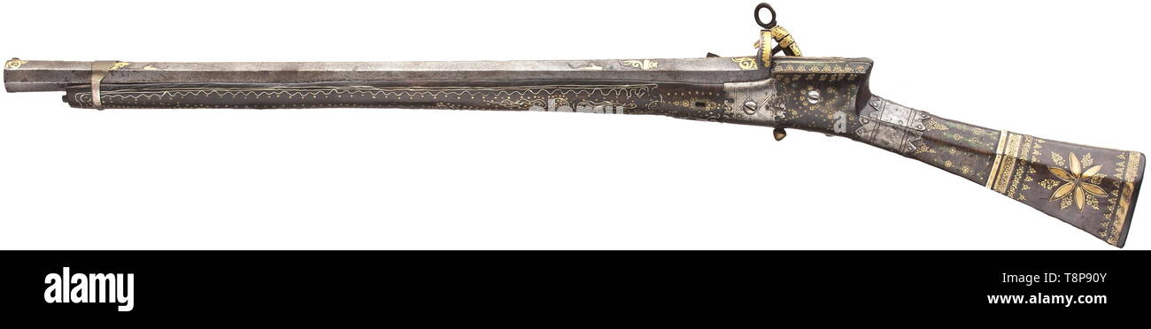 An Ottoman gold-inlaid Miquelet rifle, 1st half of 19th century ...