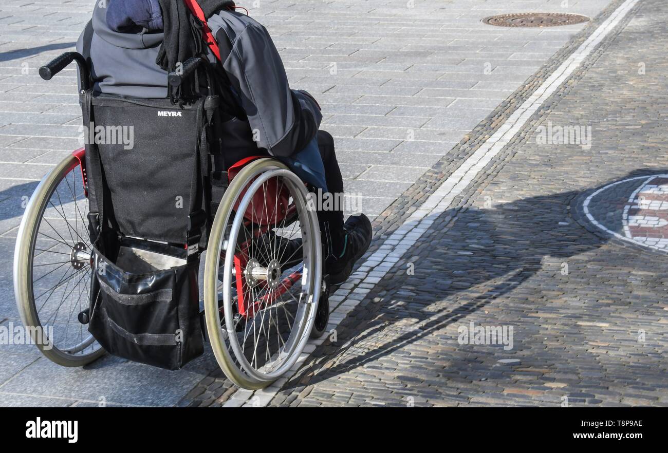 Wheel chair driver, Freiburg, March 25, 2019 | usage worldwide Stock ...