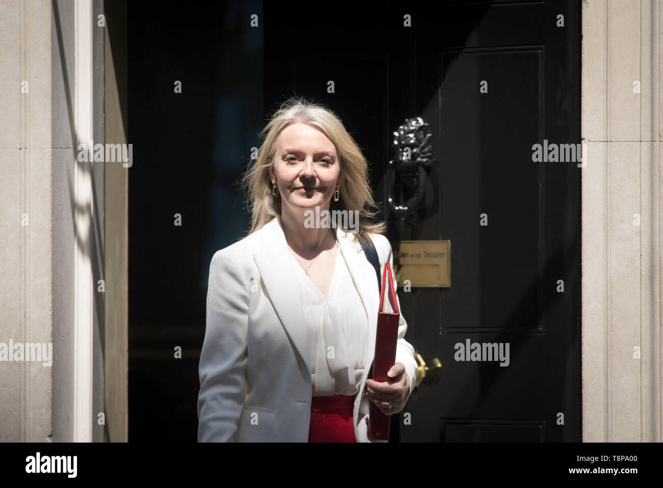 Chief Secretary to the Treasury Liz Truss, leaves following a cabinet ...