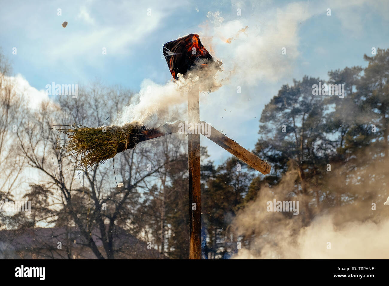 Burning Effigy at the festival of carnival Stock Photo - Alamy