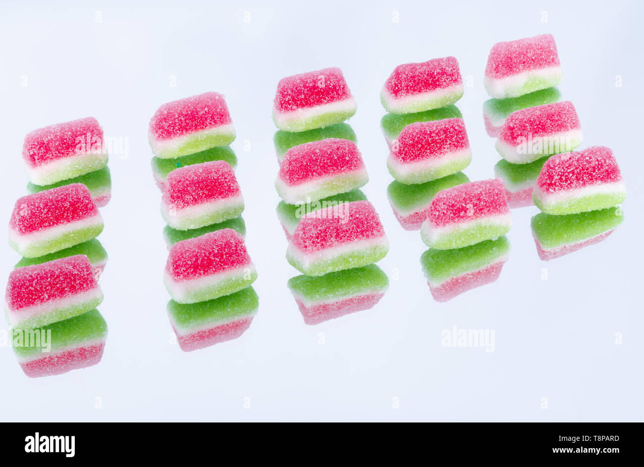 Fruit Jelly Watermelon Candies Isolated on White Background Stock Photo ...
