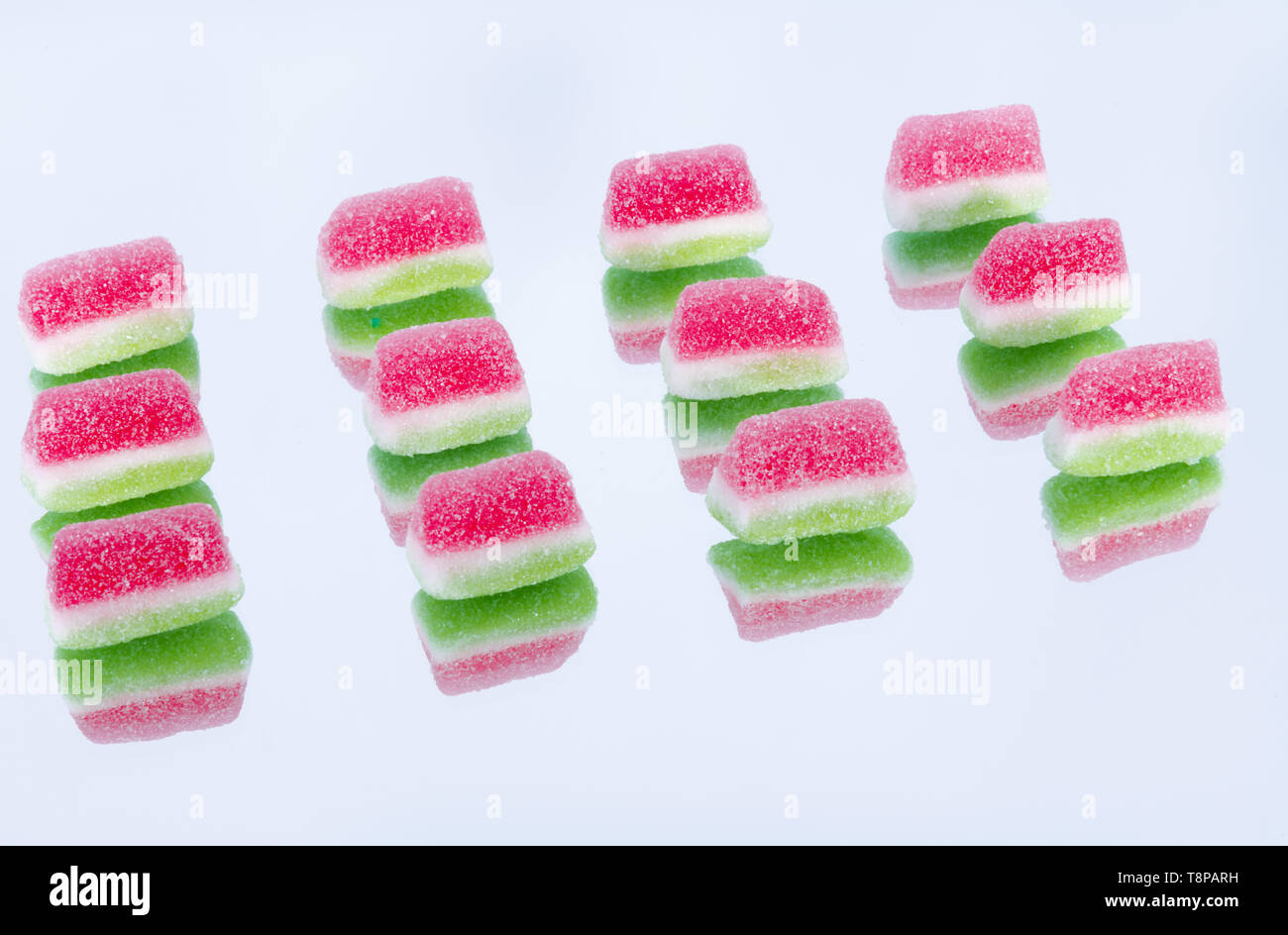 Fruit Jelly Watermelon Candies Isolated on White Background Stock Photo ...