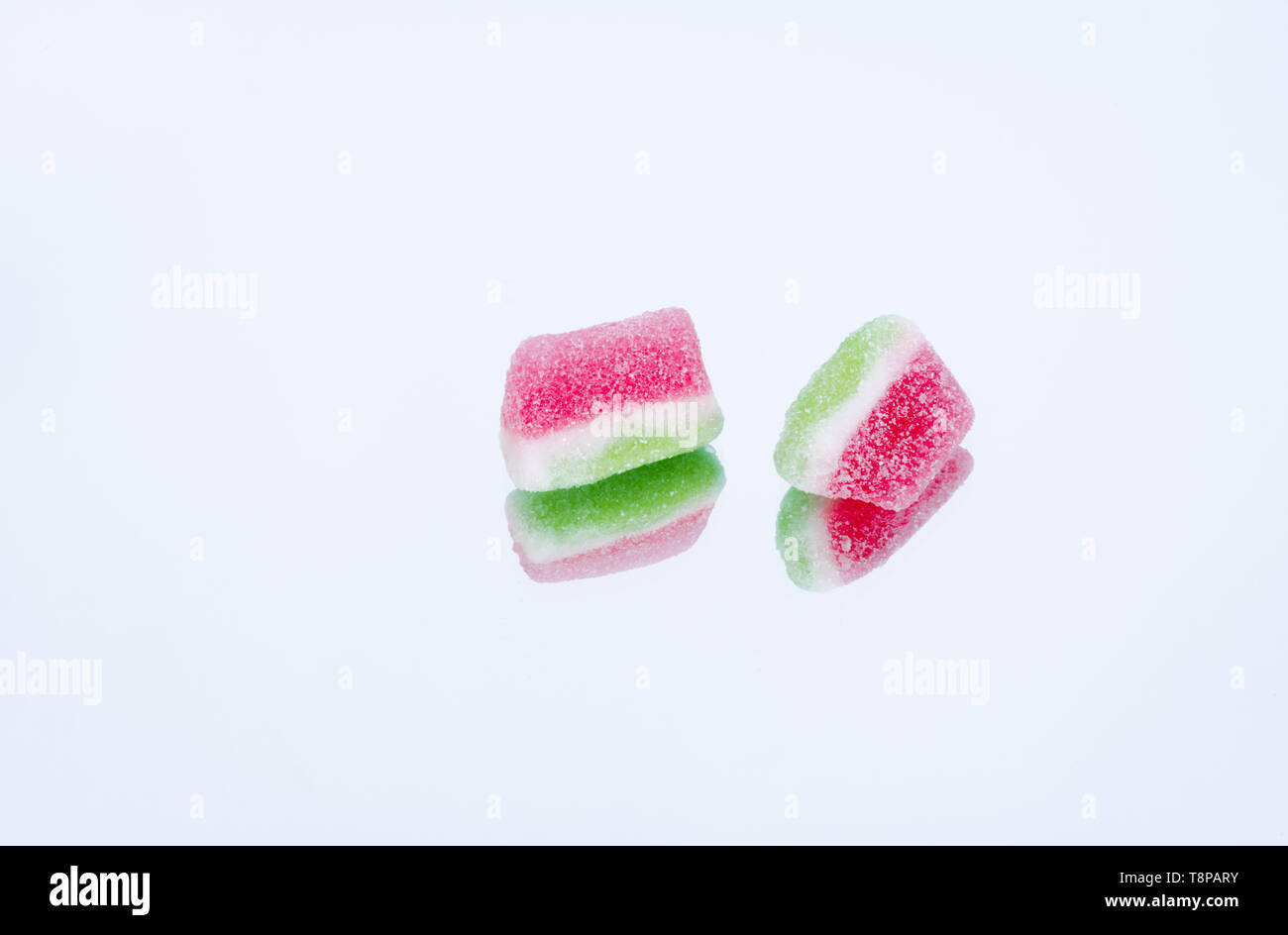 Fruit Jelly Watermelon Candies Isolated on White Background Stock Photo ...