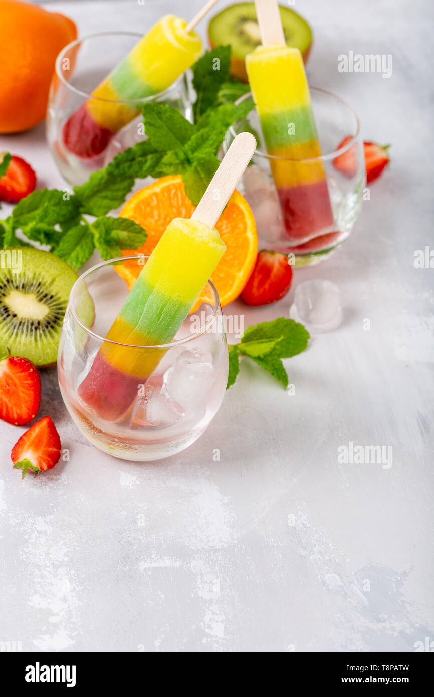 Delicious homemade popsicles Stock Photo - Alamy