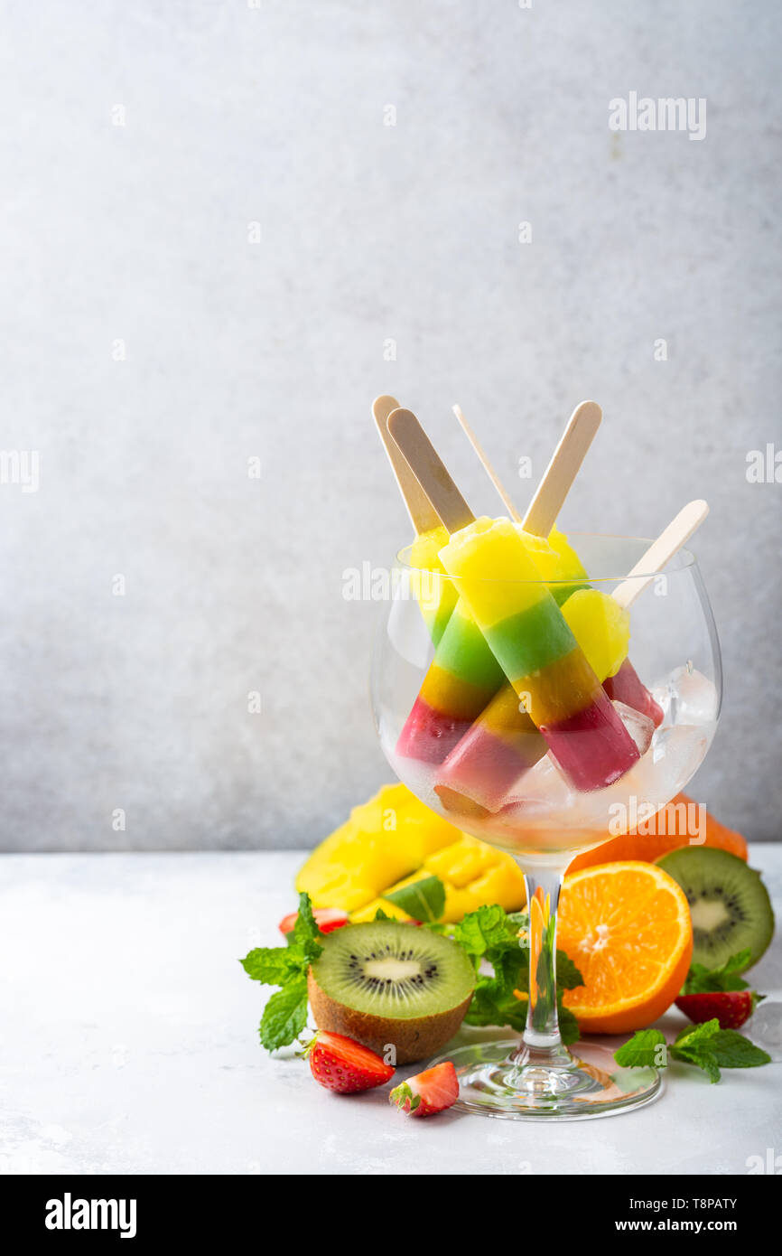 Delicious homemade popsicles Stock Photo - Alamy