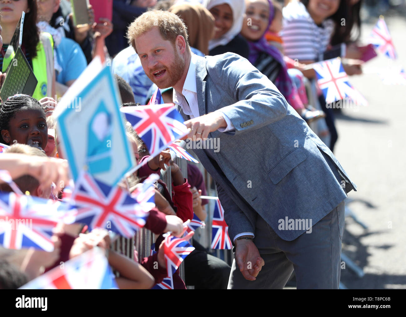 The Duke of Sussex arrives for a visit to the Barton Neighbourhood ...