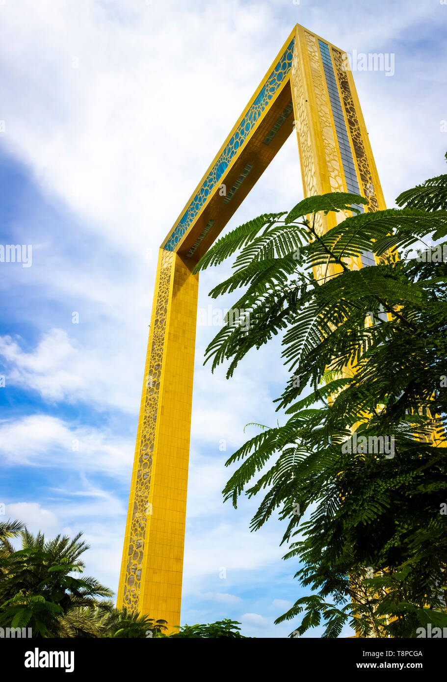 Dubai, UAE - November 28, 2018: The famous Dubai Frame is located in ...