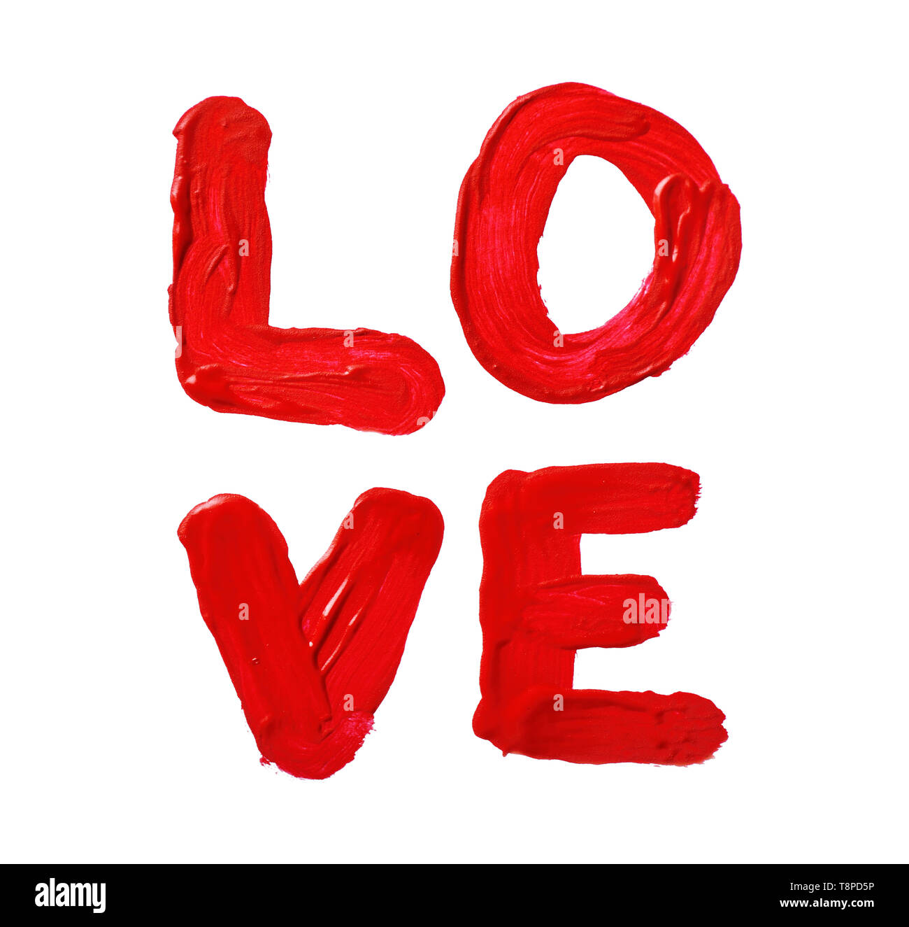 Word LOVE written on white background Stock Photo - Alamy