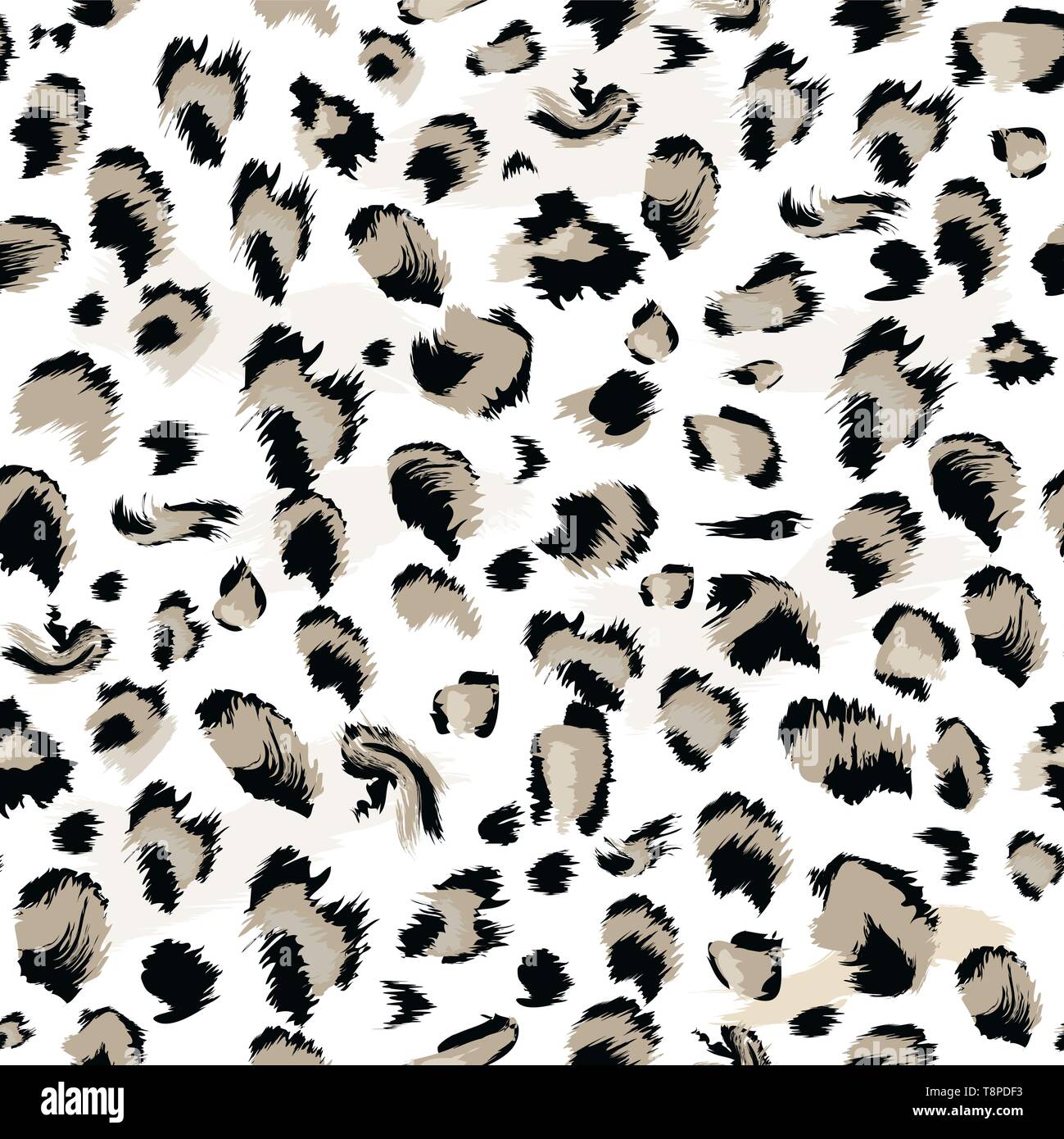 Leopard skin Seamless. Flat and solid color style Stylized Spotted ...