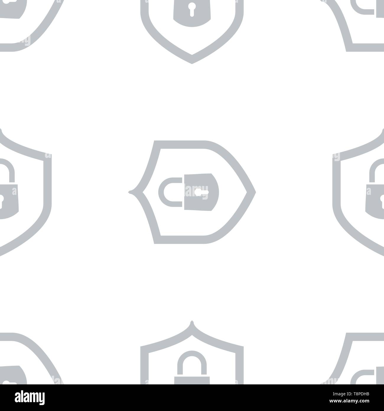 Vector Cyber attack security pattern seamless with shield and keylock ...