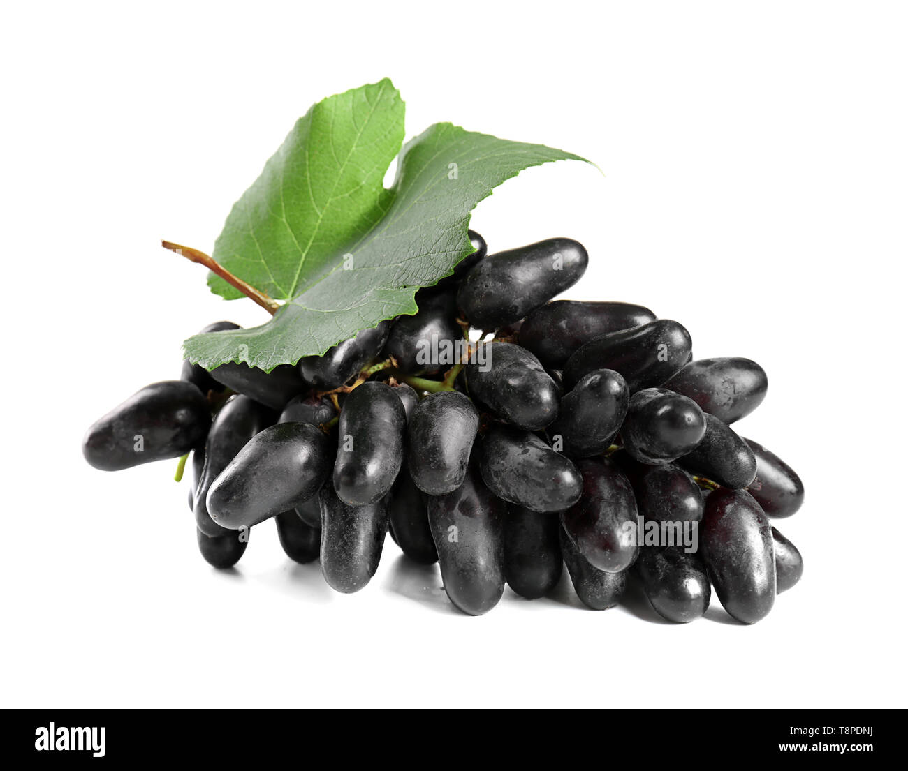 Ripe sweet grapes on white background Stock Photo - Alamy