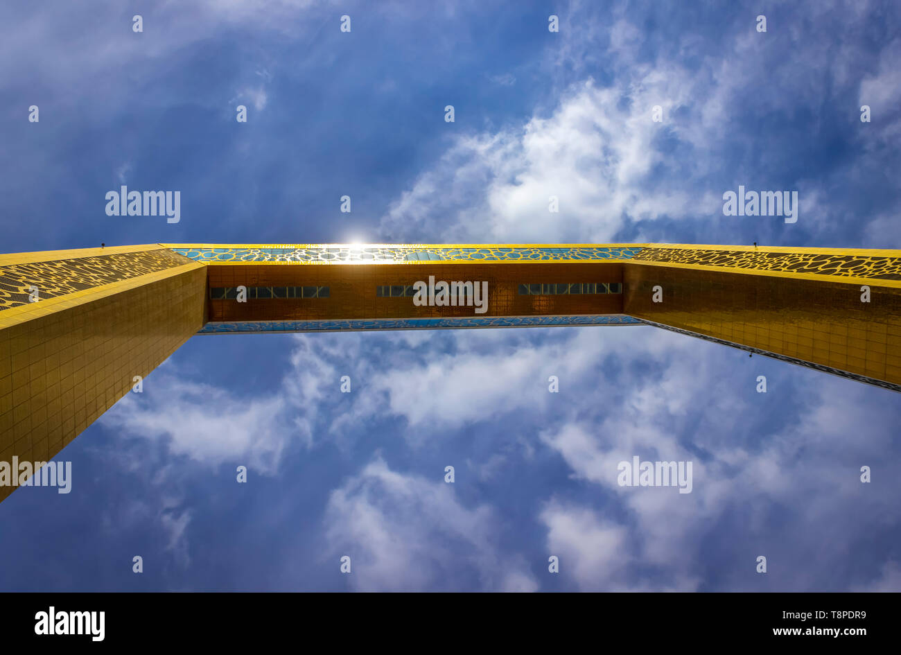 Dubai, UAE - November 28, 2018: The famous Dubai Frame is located in ...