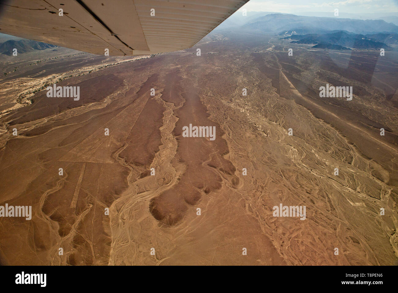 Nazca lines in Peru from an airplane Stock Photo - Alamy
