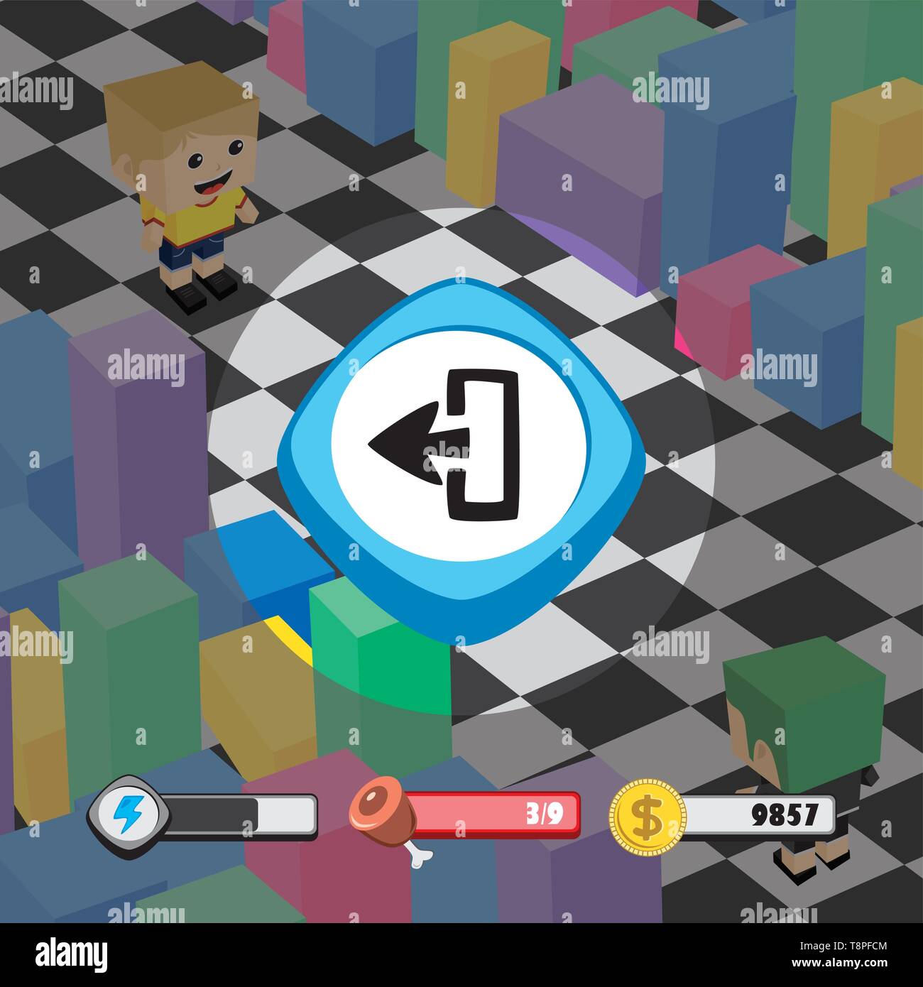 game ui menu application mobile app vector art Stock Vector Image & Art ...