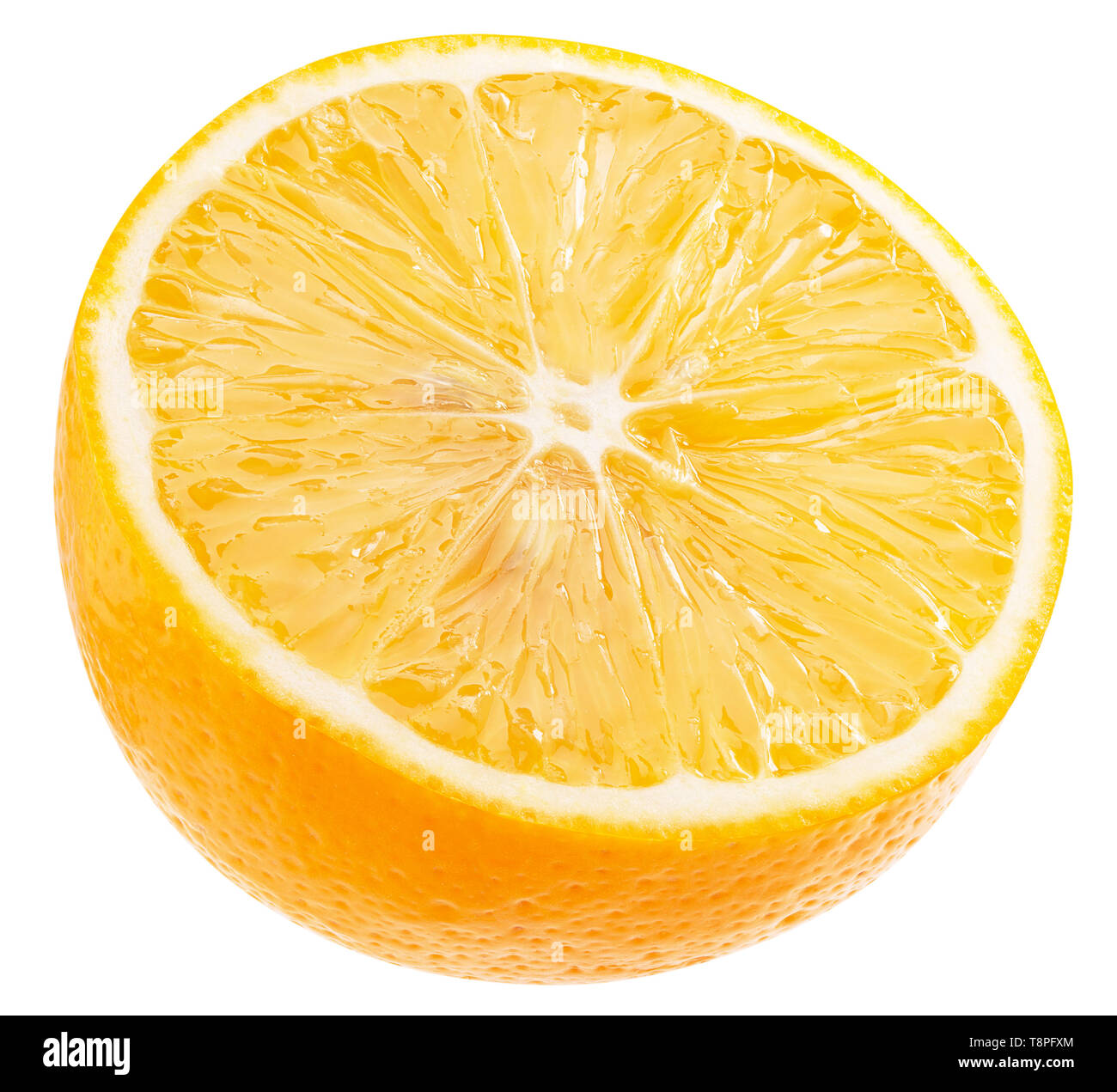 half of lemon isolated on a white background Stock Photo - Alamy