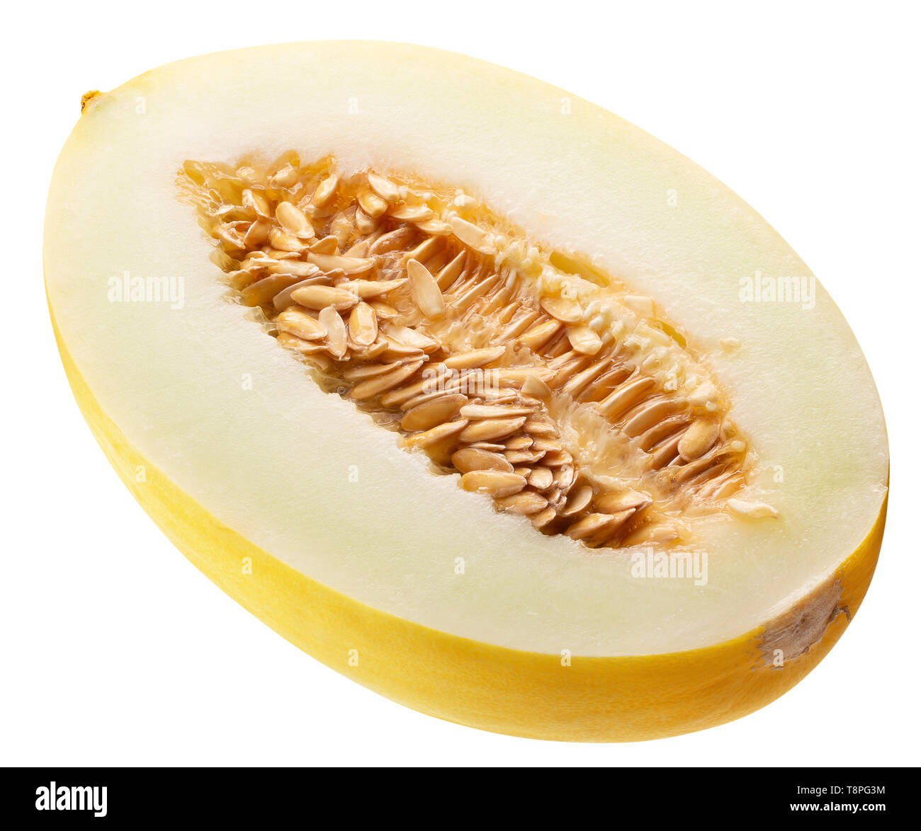 half of melon isolated on a white background Stock Photo - Alamy