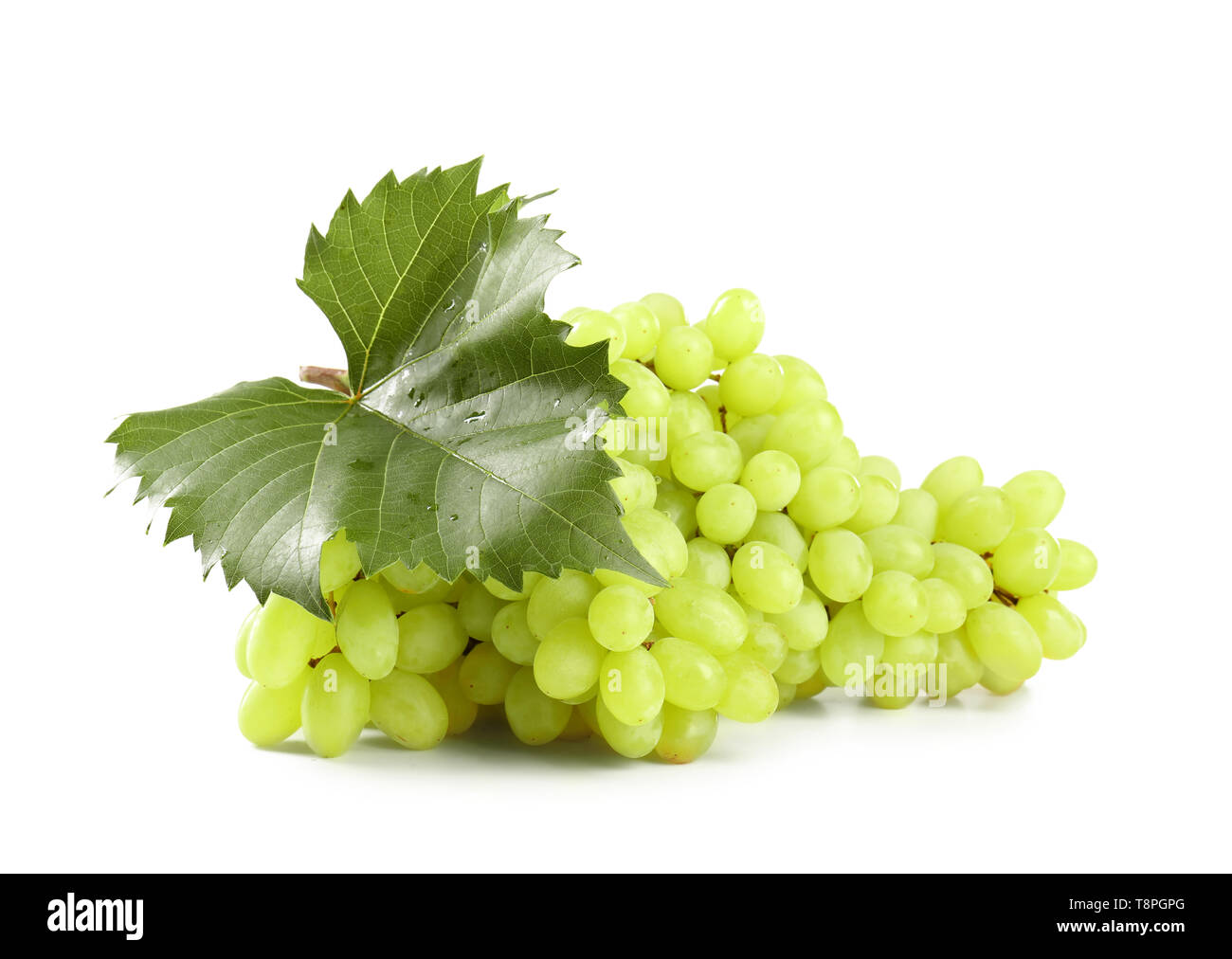 Ripe sweet grapes on white background Stock Photo - Alamy
