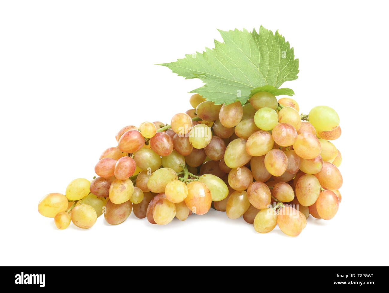 Ripe sweet grapes on white background Stock Photo - Alamy