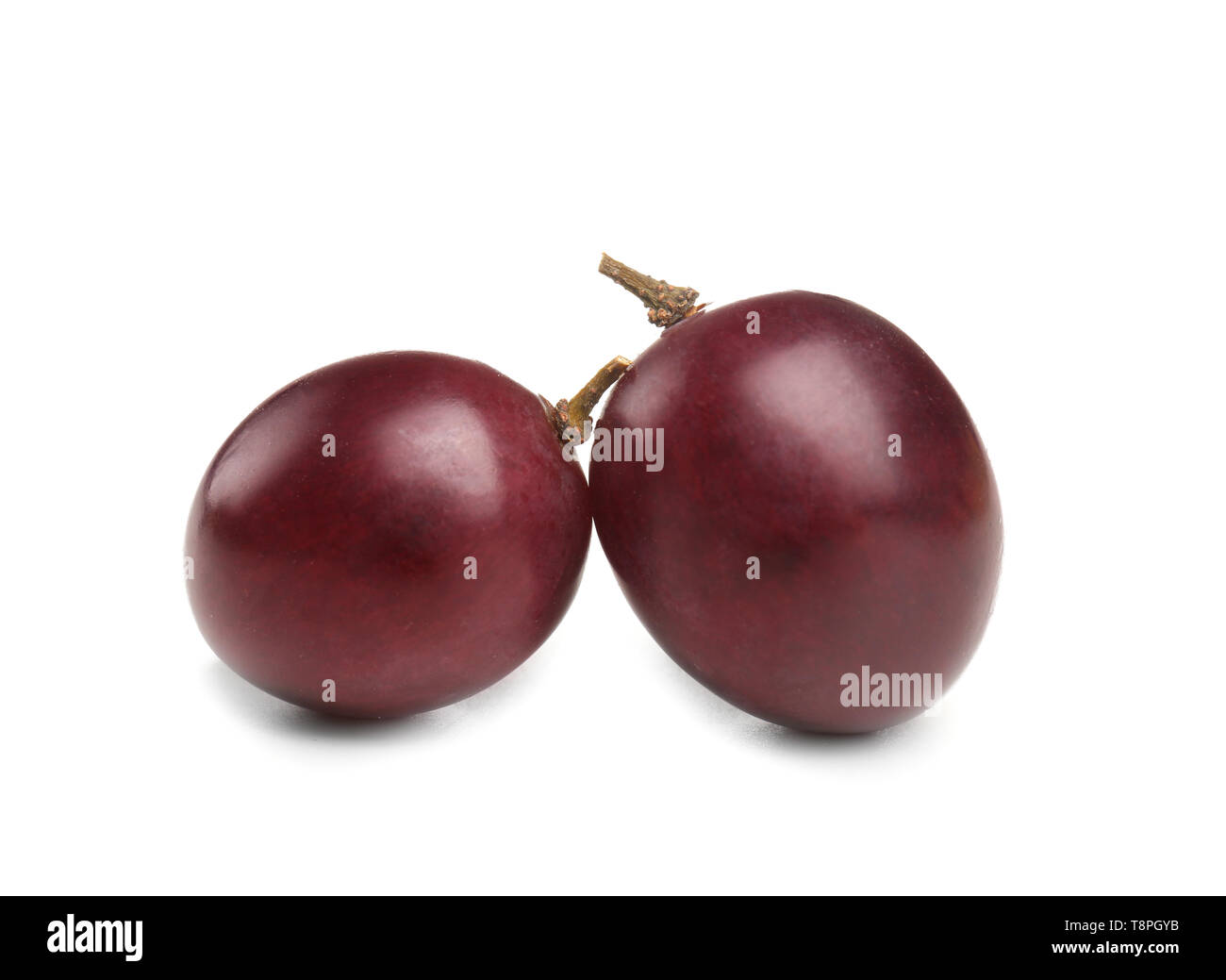 Ripe sweet grapes on white background Stock Photo - Alamy