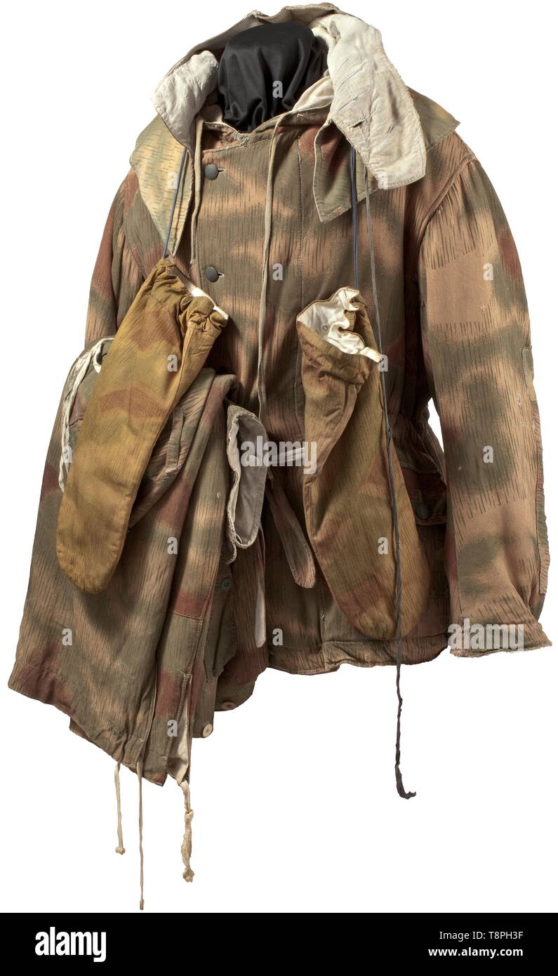 A uniform combination with marsh camouflage Lined jacket made of coarse ...