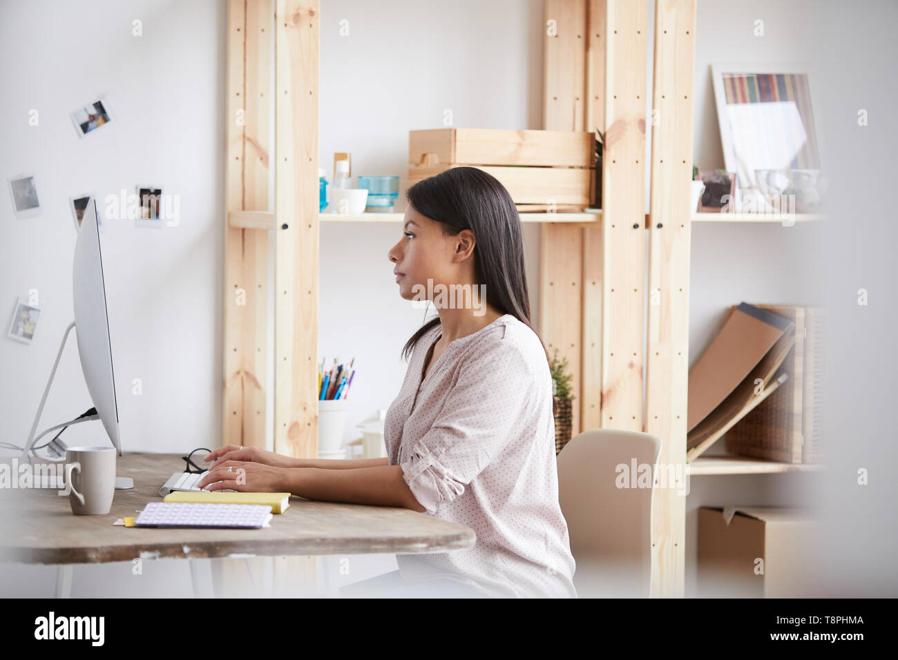 Young Woman Studying Stock Photo - Alamy