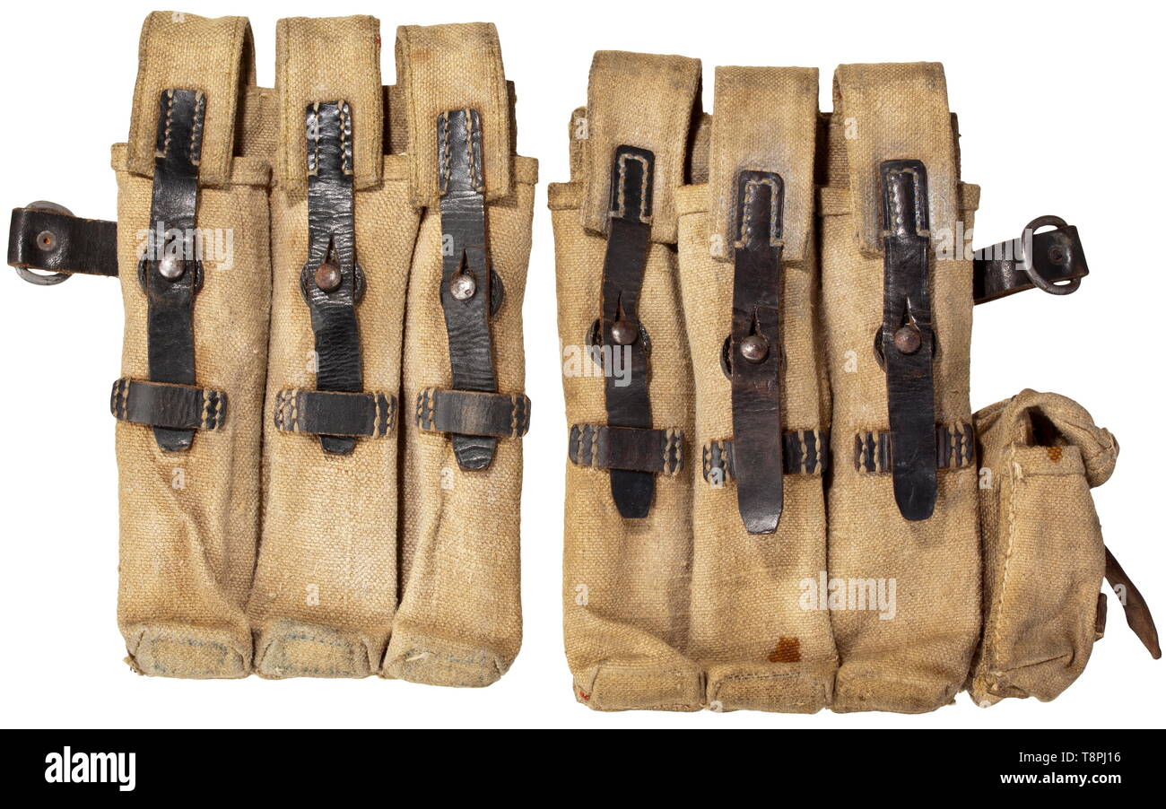 A pair of magazine pouches for six magazines MP 38/40 uncoded , lower ...