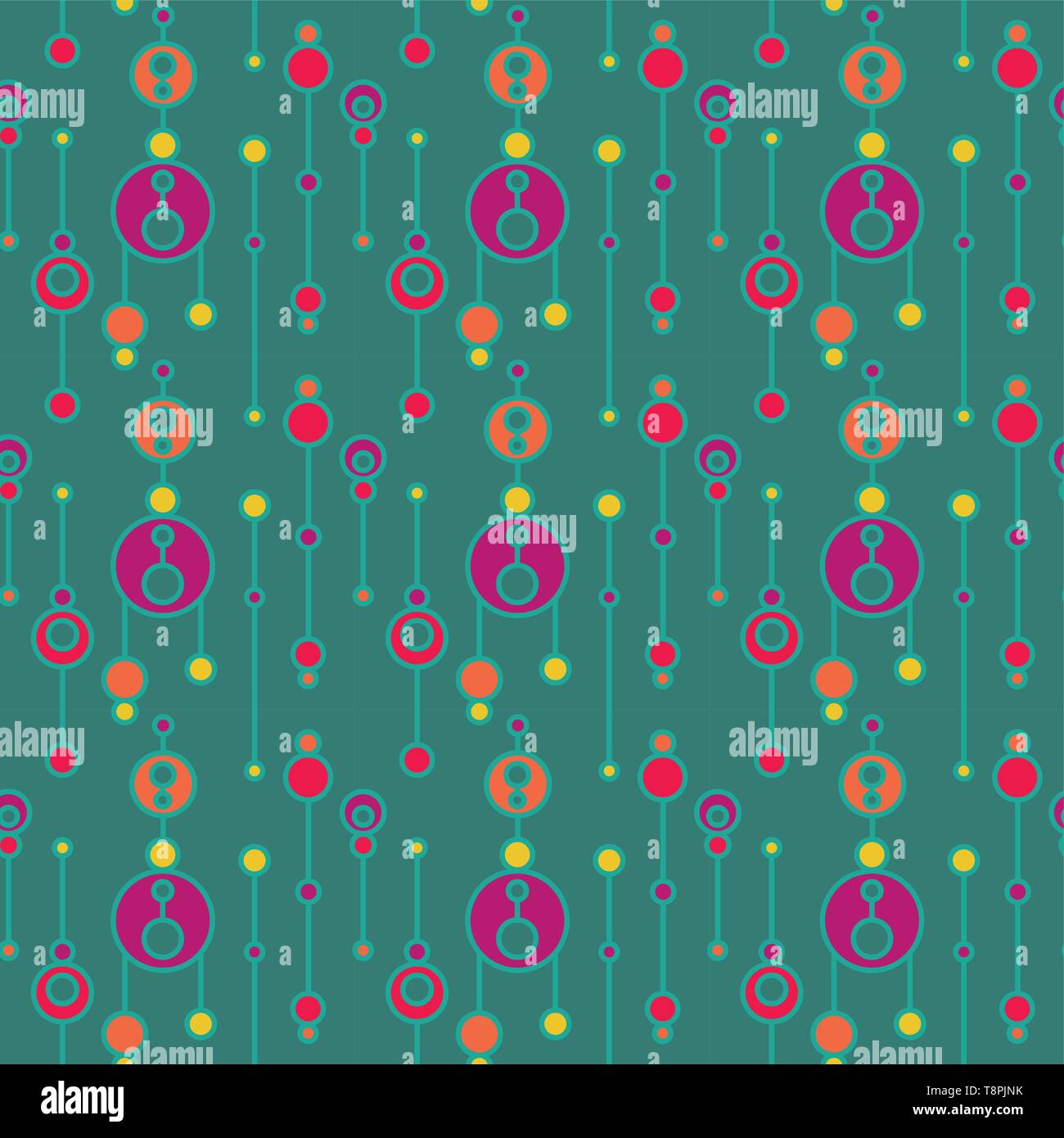 Simple seamless pattern with abstract talismans. Vector flat ethnic ...