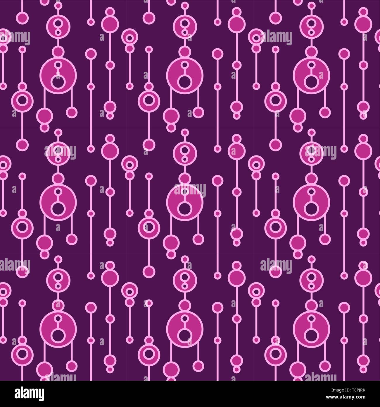Simple seamless pattern with abstract talismans. Vector flat ethnic ...