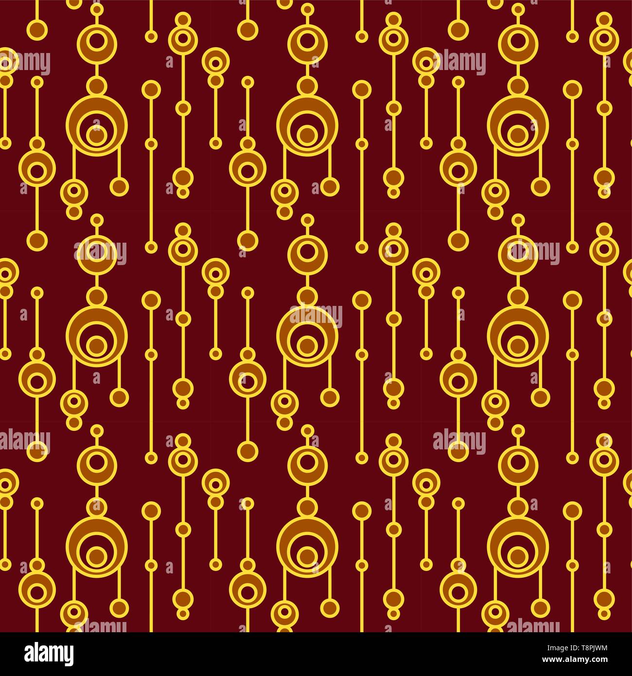 Simple seamless pattern with abstract talismans. Vector flat ethnic ...