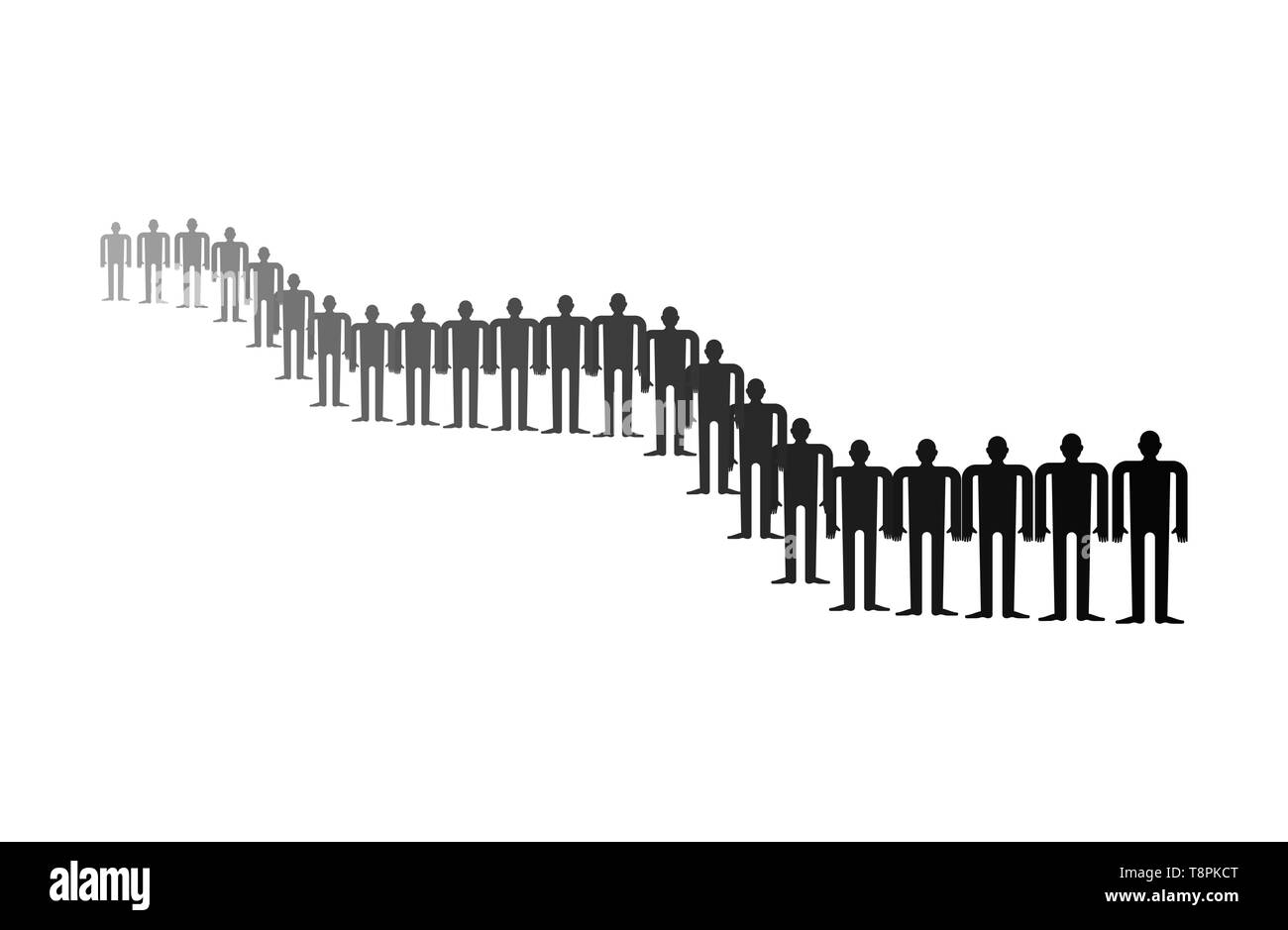 Stand in line office Stock Vector Images - Alamy