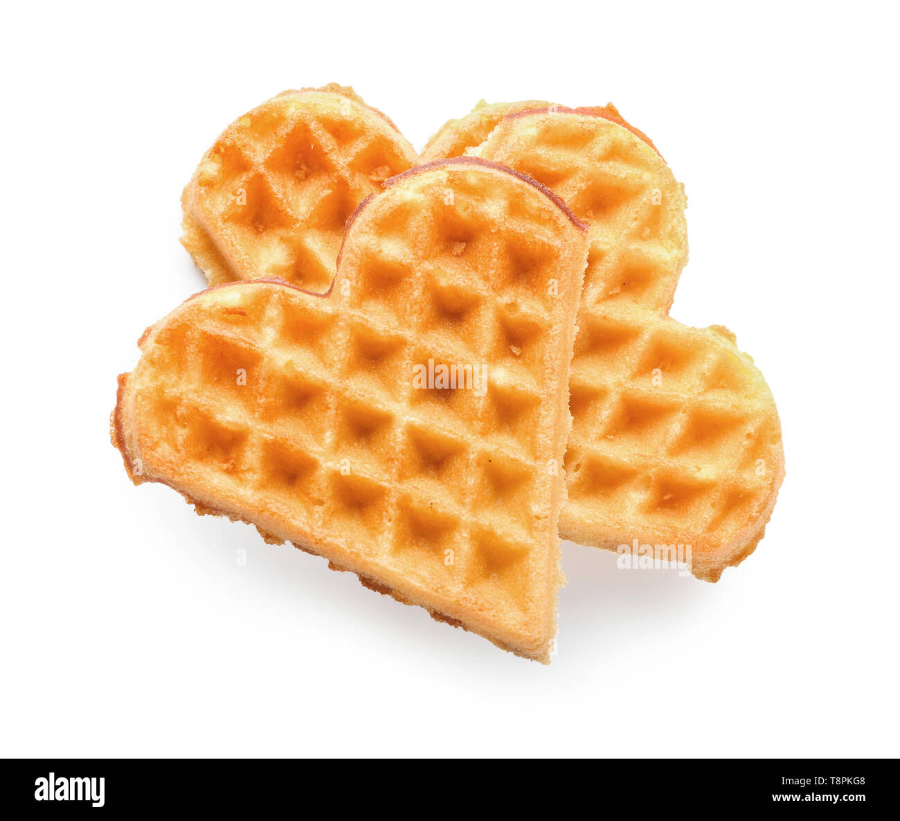 Delicious heart shaped waffle Cut Out Stock Images & Pictures - Alamy